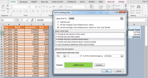 Conditional Formatting for Pivot Table