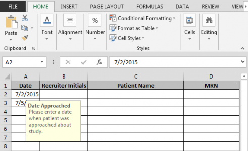 Enter Date Based On Initial Date Through Data Validation