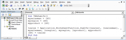 Sumif Function With Multiple Criteria Using Vba In Microsoft Excel