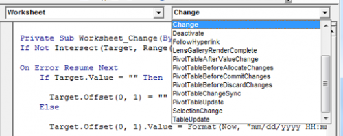 Insert Date Time Stamp With Vba 7952