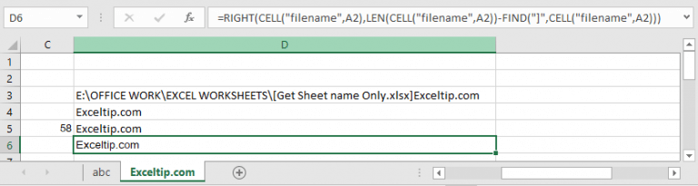 How to Get the Path of Current Worksheet in Excel