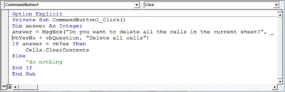 Message Box in Excel VBA