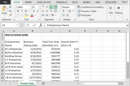 What is Format Cells in Excel?