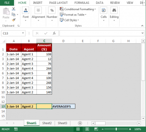 AVERAGEIFS, SUMIFS and COUNTIFS Functions in Microsoft Excel