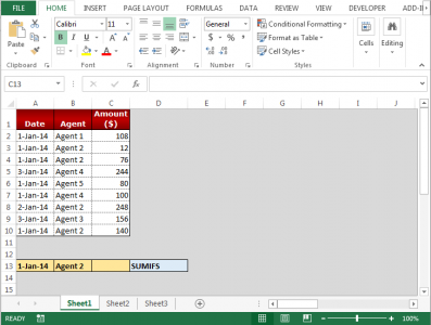 AVERAGEIFS, SUMIFS and COUNTIFS Functions in Microsoft Excel