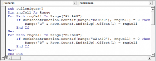 Compare 2 Columns Through Vba In Microsoft Excel