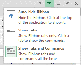 How to Minimize the Excel Ribbon