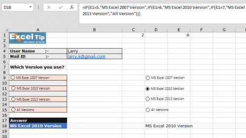 How To Create Radio Buttons In Ms Excel