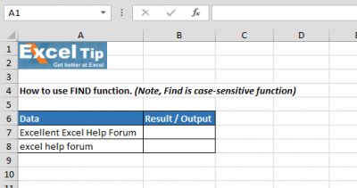 FIND VS SEARCH function in Microsoft Excel