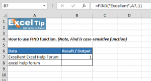 FIND VS SEARCH function in Microsoft Excel