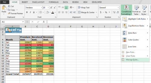 How to use Color Scale in Conditional Formatting
