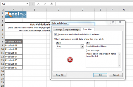 How to create Drop Down list with Data Validation in Excel