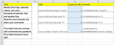 How to Count Cells That Contain Specific Text in Excel