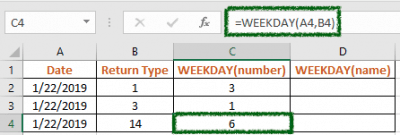 How to use WEEKDAY Function in Excel