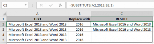 How to Use SUBSTITUTE function in Excel