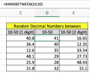 How to use RANDBETWEEN function in Excel