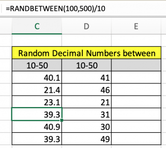 How to use RANDBETWEEN function in Excel
