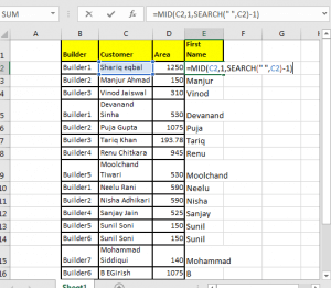 How to use the MID function in Excel