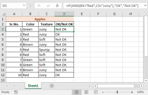 IF with AND function in Excel