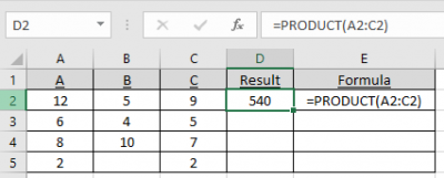 How to use the PRODUCT Function in Excel
