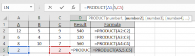 How to use the PRODUCT Function in Excel
