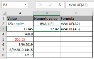 How to use the Excel VALUE function