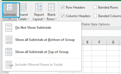 Excel Pivot Table