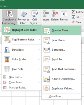 Perform Conditional formatting based on another cell value in excel