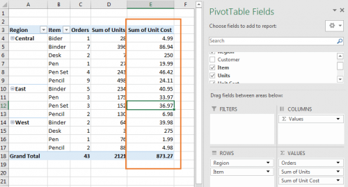 Excel Pivot Table
