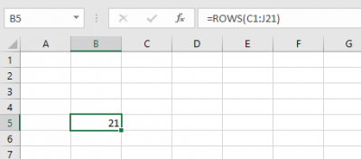 How to use the ROWS function in Excel