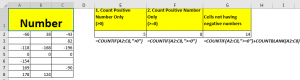 How to Count Positive Values Only in Excel Range in Excel