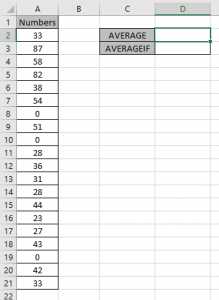 How to Ignore zero in the Average of numbers in Excel