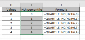How to use the QUARTILE.INC Function in Excel