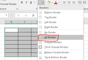 How To Apply Borders In Excel