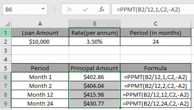 How to use the PPMT function in excel