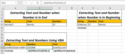 How to Split Numbers and Text from String in Excel