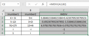 How to use the IMDIV Function in Excel