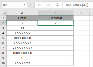 How to use the OCT2DEC Function in Excel