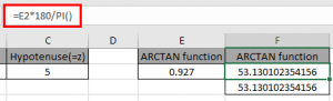 How to use the ATAN Function in Excel