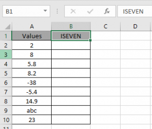 How to use the ISEVEN Function in Microsoft Excel