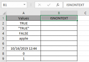 How to use the NONTEXT Function in Microsoft Excel