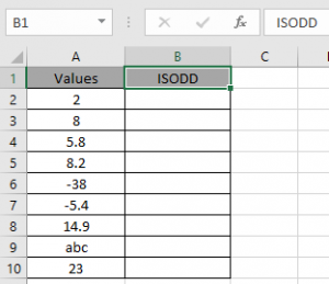 How to use the ISODD Function in Microsoft Excel