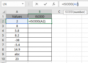 How to use the ISODD Function in Microsoft Excel