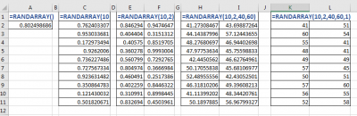 Excel RANDARRAY Function