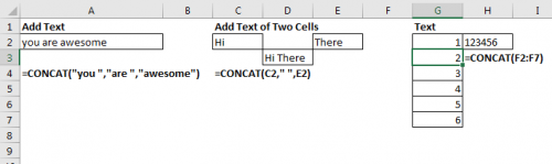 The Excel CONCAT Function