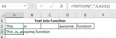 The Excel TEXTJOIN Function