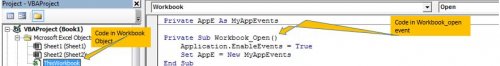 How To Create Application Level Events In Excel Vba