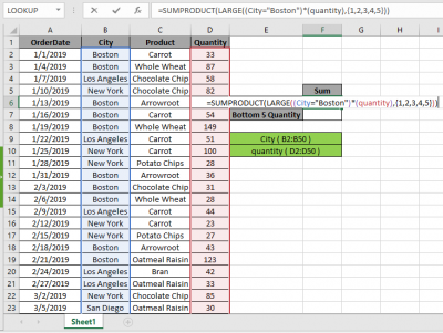 How to Sum Top or Bottom N Values with Criteria