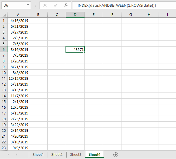 How To Generate Random Date Values In Excel