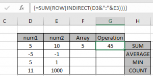 How to Create Array Of Numbers Using Excel INDEX Function